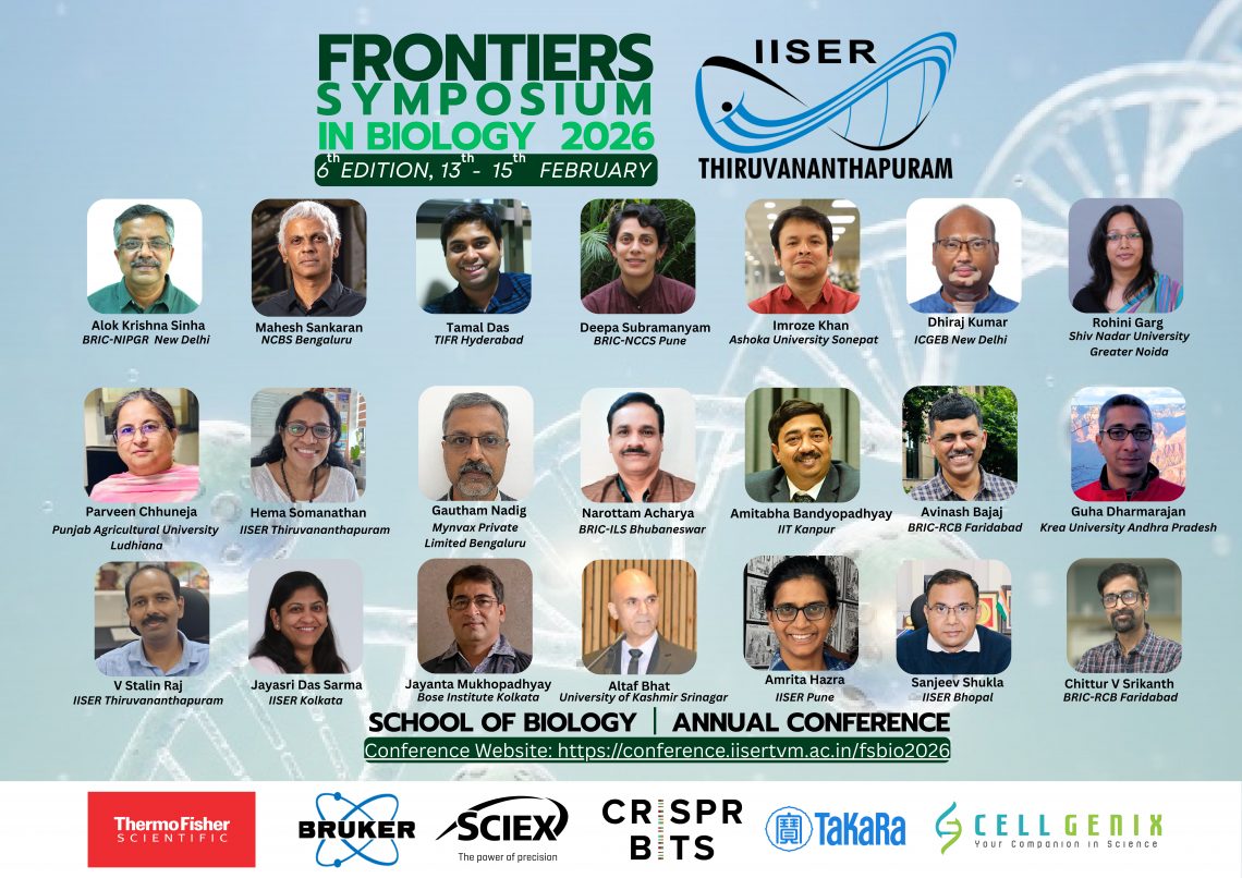 Speakers – IISER TVM Frontiers Symposium in Biology (FS-BIO 2026)